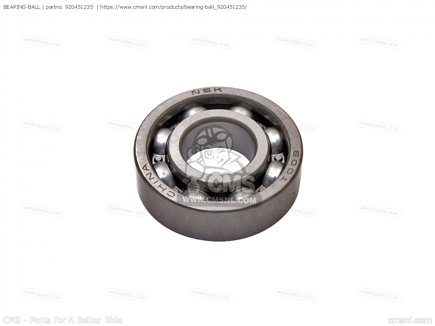 920451235: BEARING-BALL,6001C3ML Kawasaki - buy the 920451235 at CMSNL