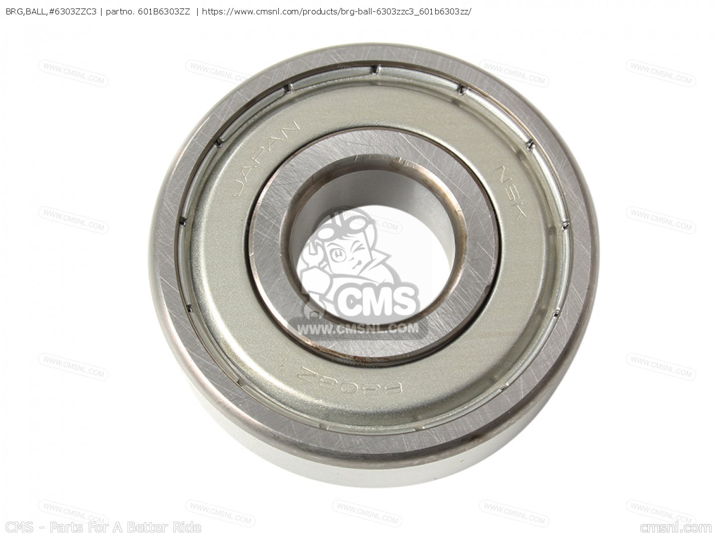 601B6303ZZ: BEARING-BALL,#6303ZZC Kawasaki - buy the 601B6303ZZ at CMSNL