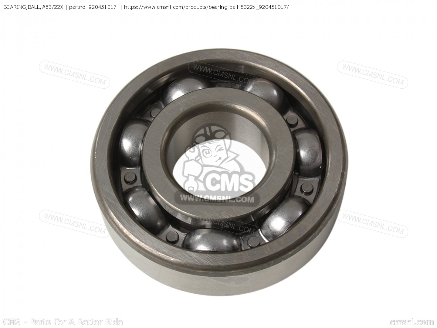 920451017: BEARING-BALL,#63/22X Kawasaki - buy the 92045-1017 at CMSNL