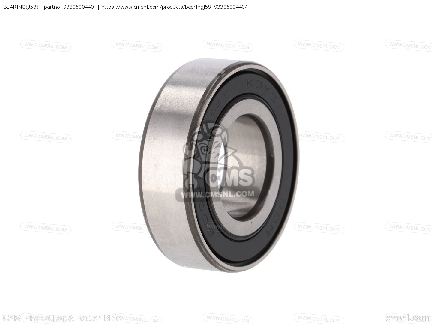 9330600440: Bearing(j58) Yamaha - buy the 93306-00440 at CMSNL
