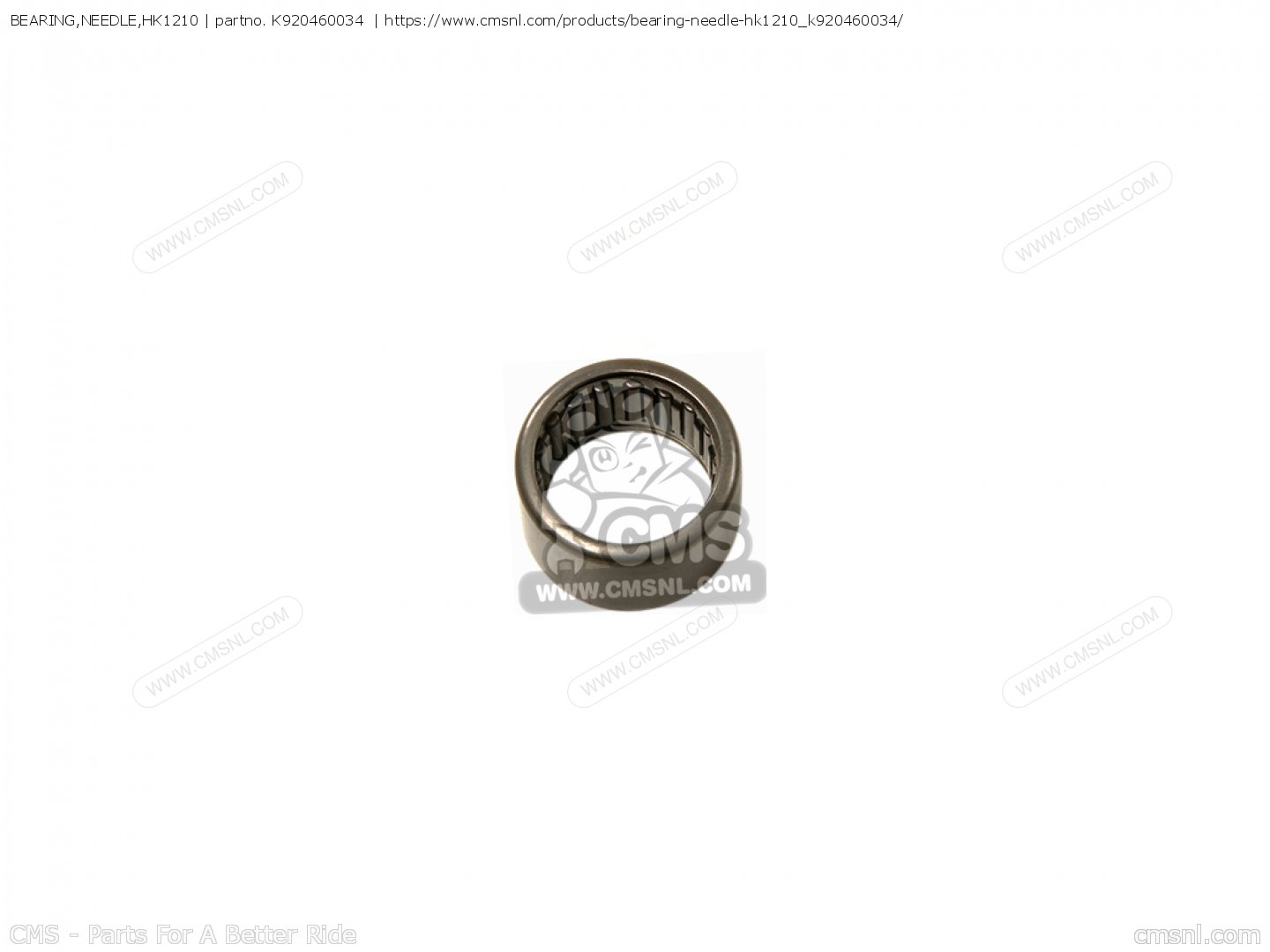 K920460034: BEARING,NEEDLE,HK1210 Suzuki - buy the K9204-60034 at CMSNL