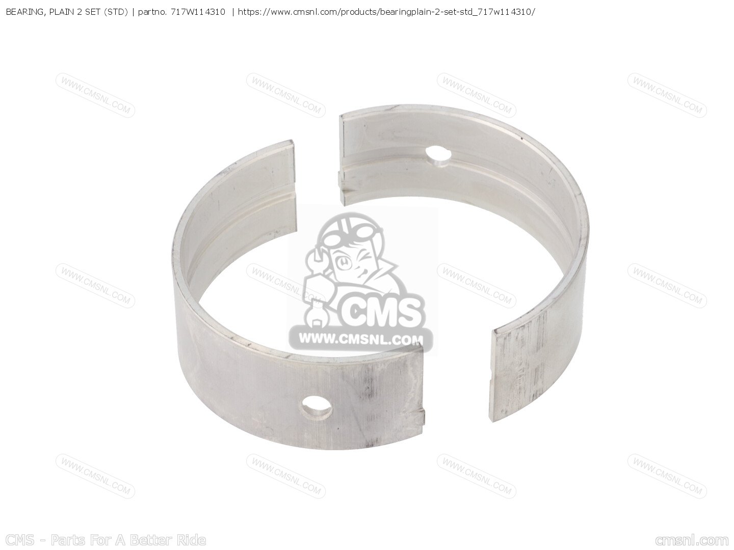717W114310: Bearing, Plain 2 Set (std) Yamaha - buy the 717-W1143-10 at ...
