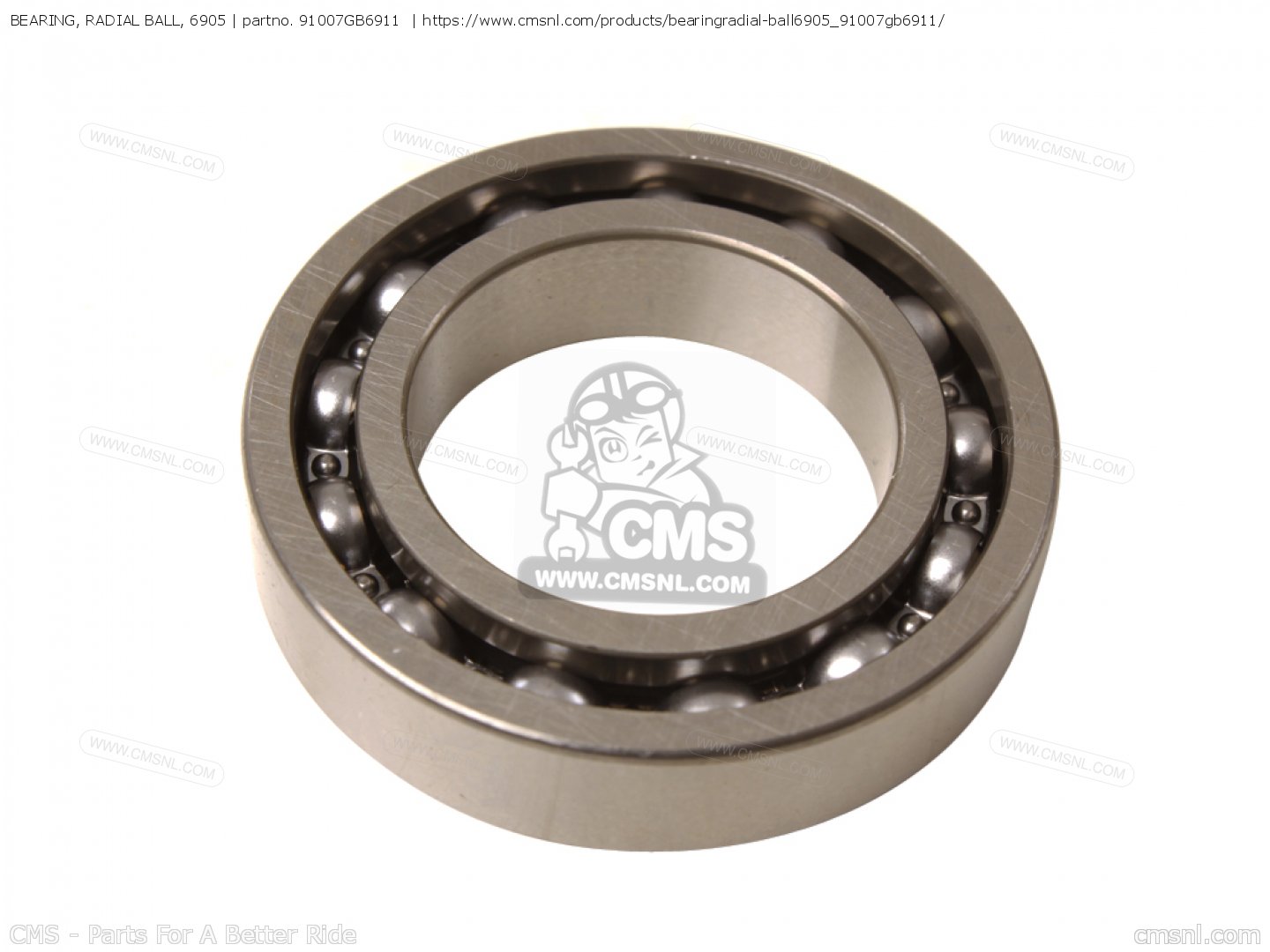 91007GB6911: Bearing, Radial Ball, 6905 Honda - buy the 91007-GB6-911 ...