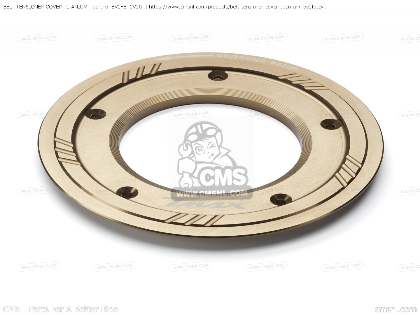 BV1FBTCV10: Belt Tensioner Cover Titanium Yamaha - buy the BV1-FBTCV-10 ...