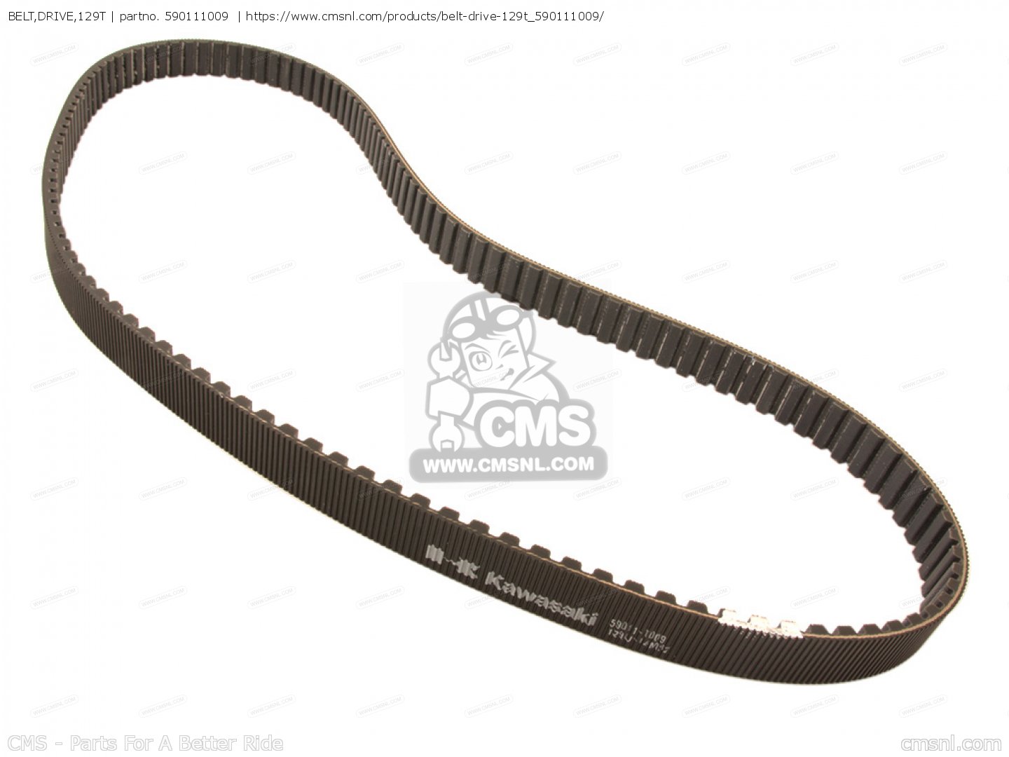 590111009: BELT,DRIVE,129T Kawasaki - buy the 59011-1009 at CMSNL