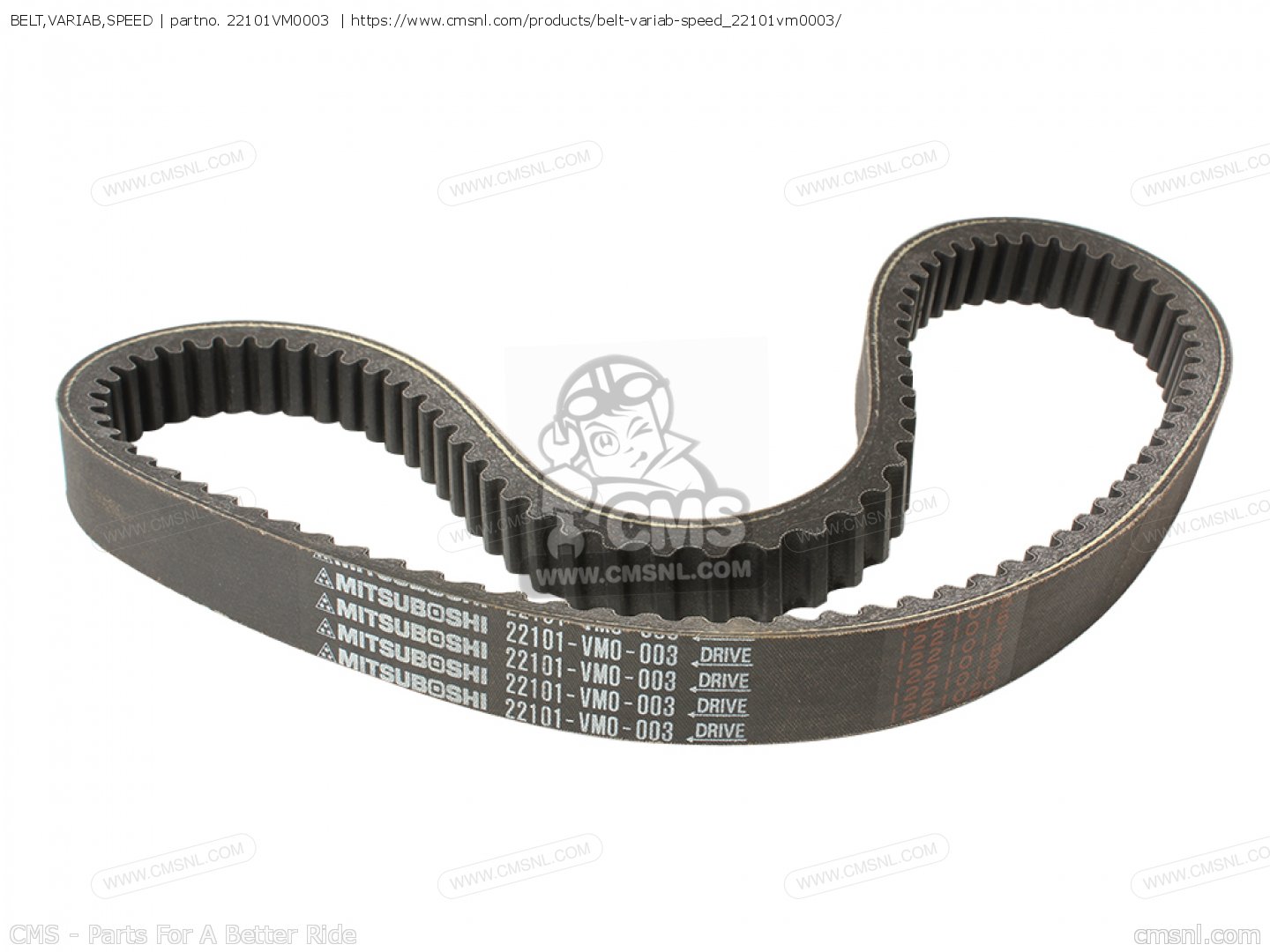 22101VM0003: BELT,VARIAB,SPEED Honda - buy the 22101-VM0-003 at CMSNL
