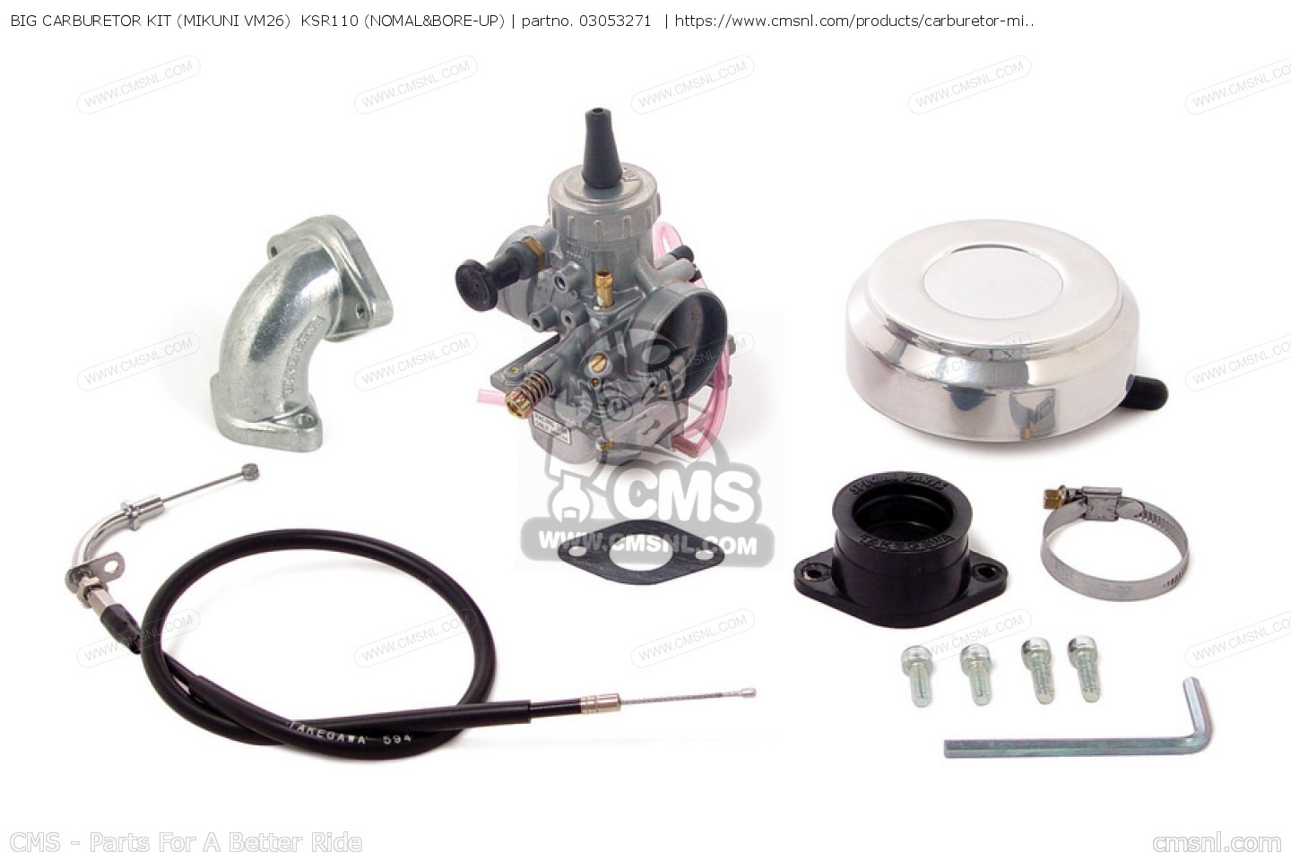 03053271: BIG CARBURETOR KIT (MIKUNI VM26) KSR110 (NOMAL&BORE-UP ...