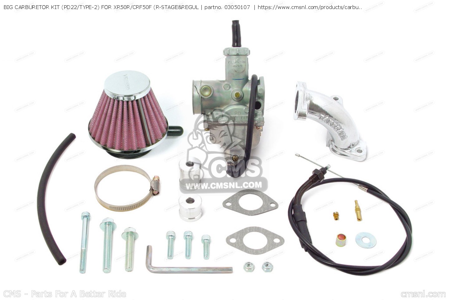 03050107: BIG CARBURETOR KIT (PD22/TYPE-2) FOR XR50R/CRF50F (R-STAGE ...