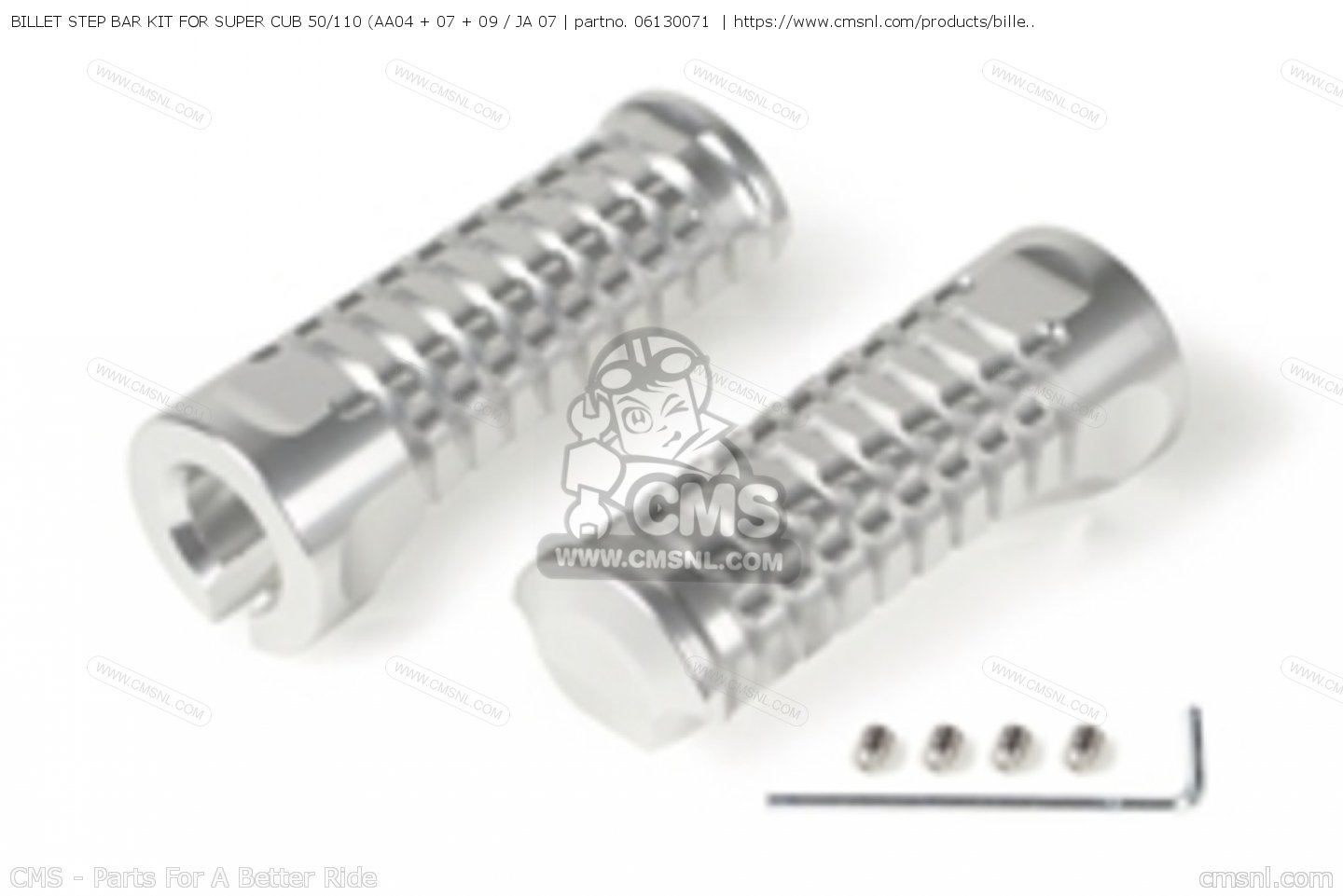 06130071: Billet Step Bar Kit For Super Cub 50/110 (aa04 + 07 + 09 / Ja ...