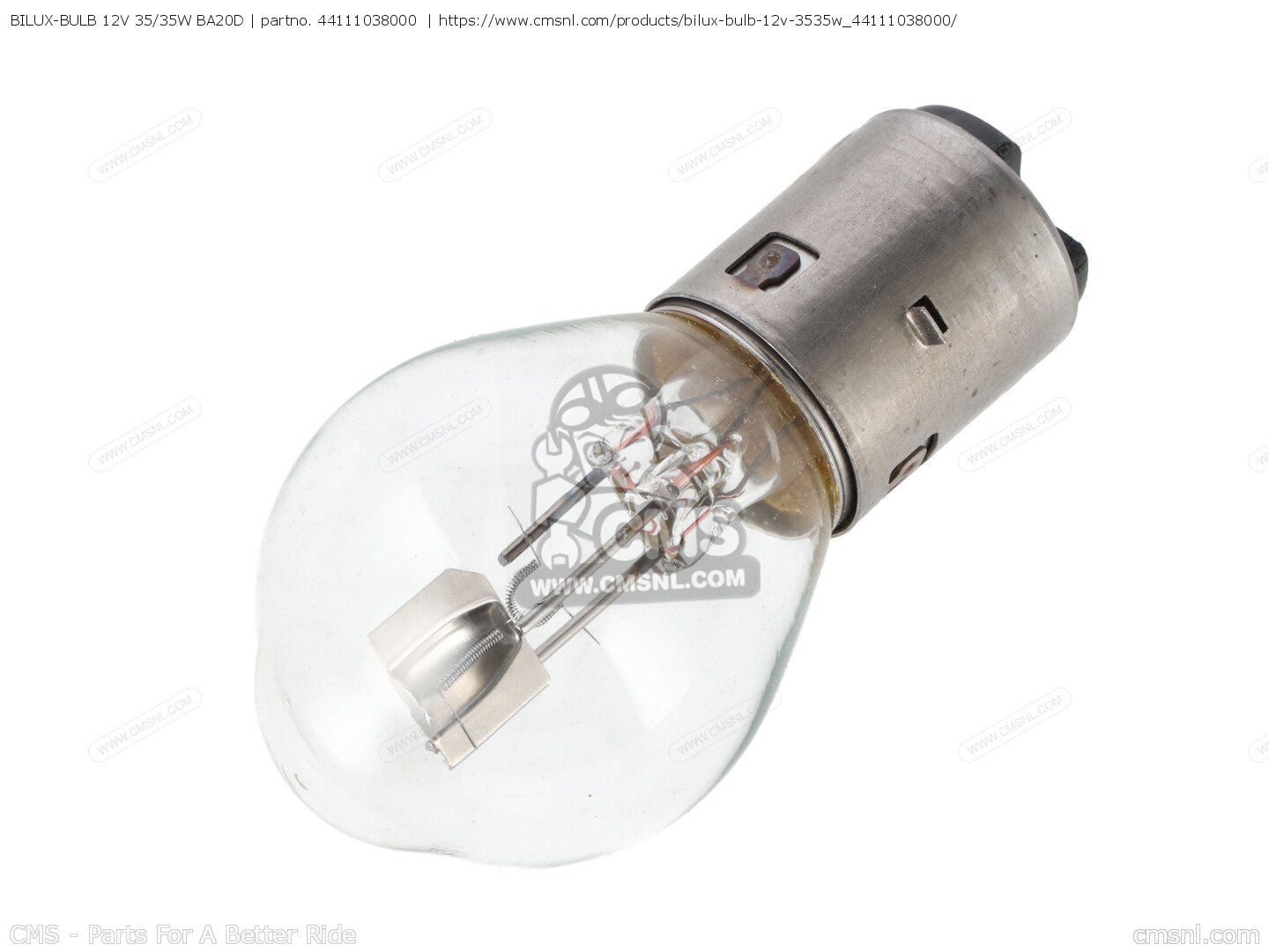 44111038000: BILUX-BULB 12V 35/35W BA20D KTM - buy the 44111038000 at CMSNL