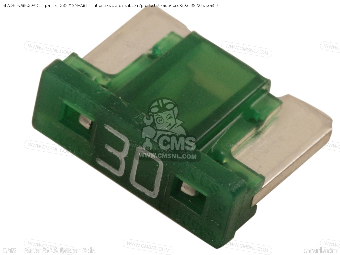 38221SNAA81: BLADE FUSE,30A (L Honda - buy the 38221-SNA-A81 at CMSNL