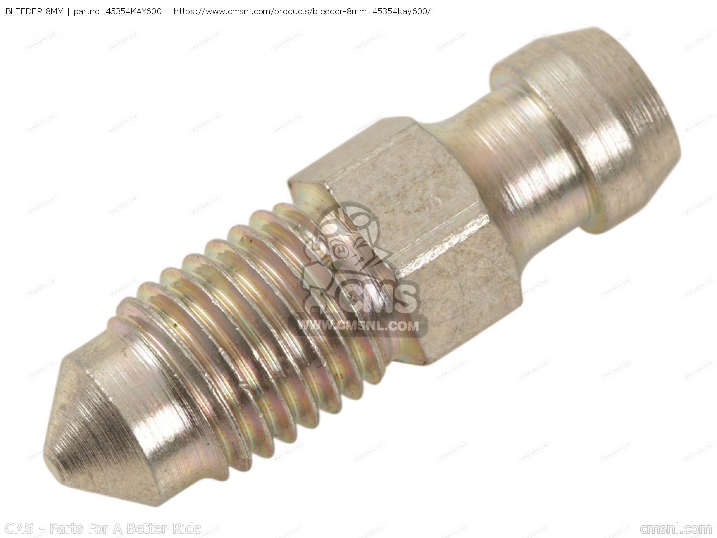 45354KAY600: BLEEDER Honda - buy the 45354-KAY-600 at CMSNL