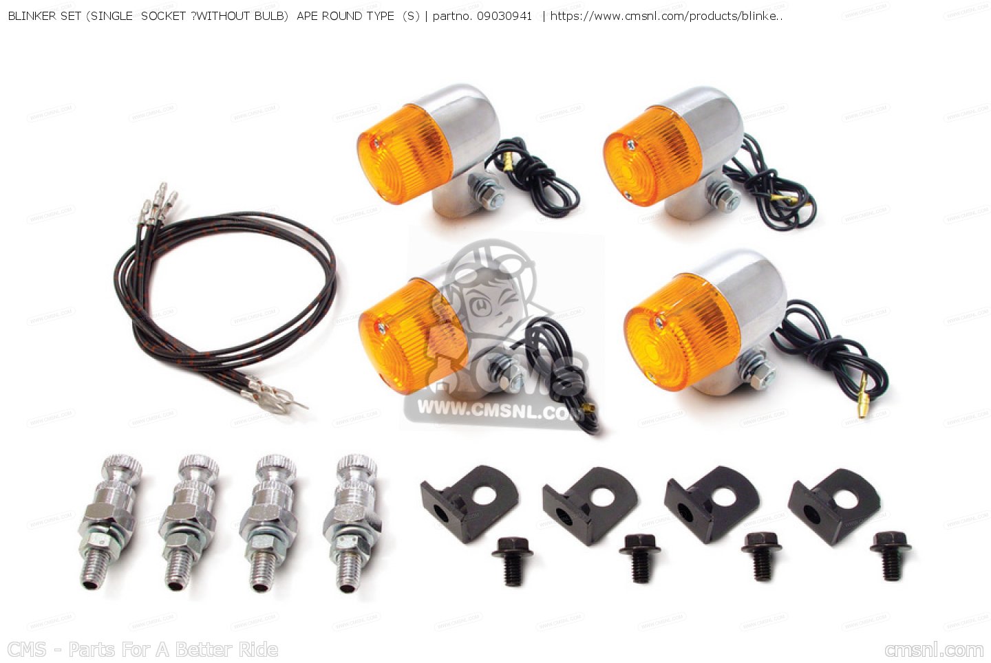 09030941: Blinker Set (single Socket ?without Bulb) Ape Round Type (s ...