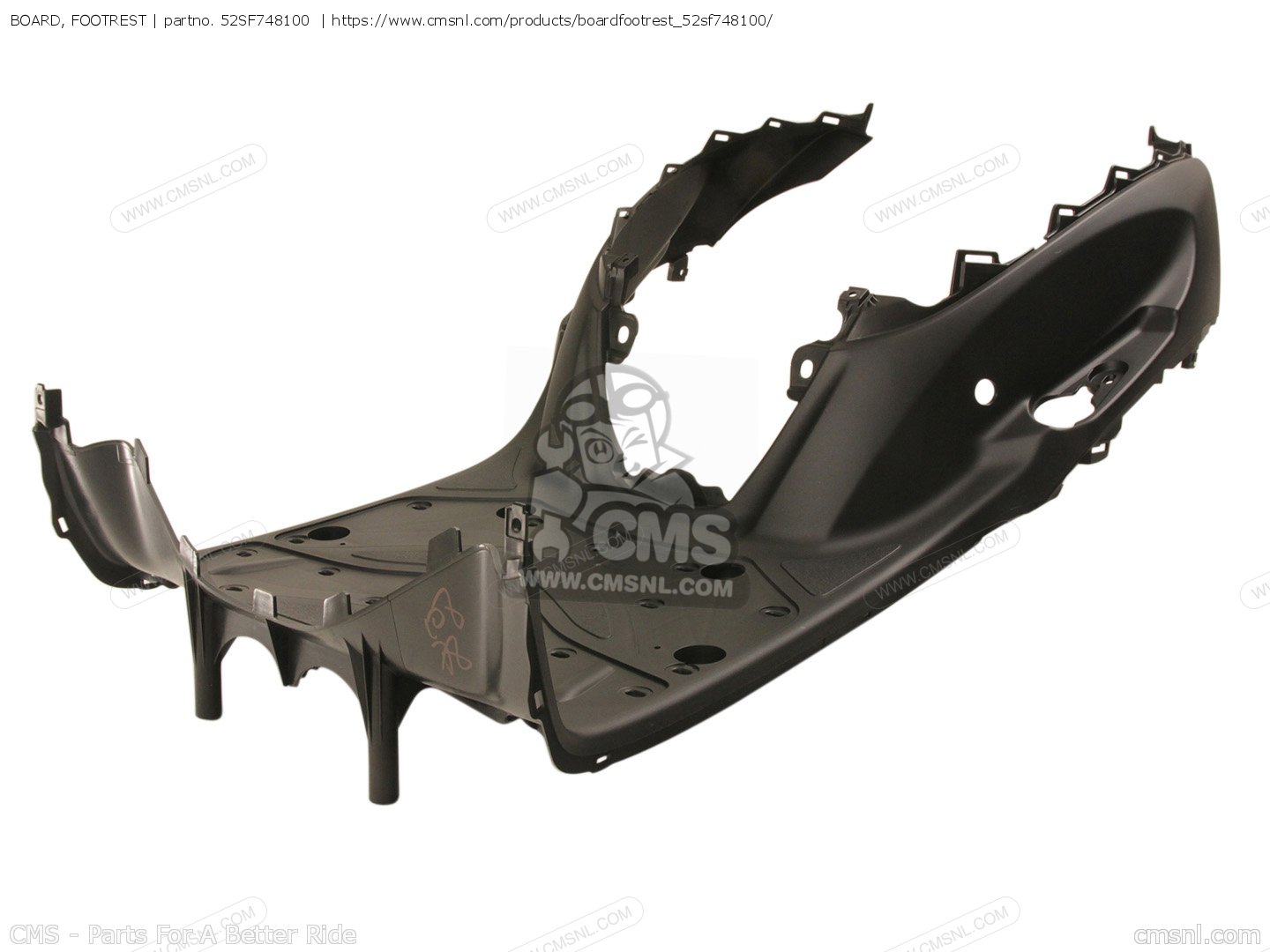 52SF748100: BOARD, FOOTREST Yamaha - buy the 52S-F7481-00-00 at CMSNL