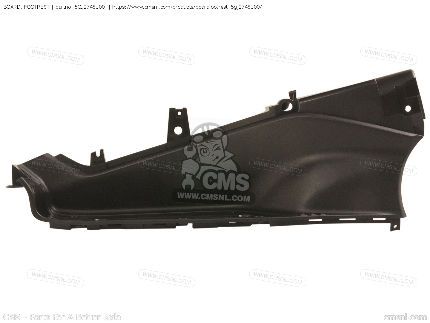 5GJ2748100: BOARD, FOOTREST Yamaha - buy the 5GJ-27481-00-00 at CMSNL