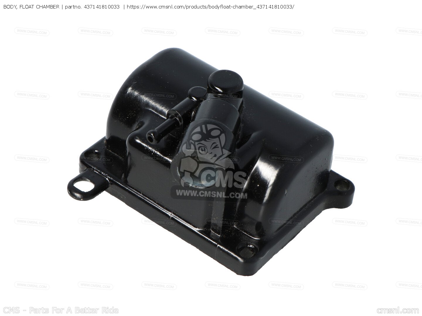 437141810033: BODY, FLOAT CHAMBER Yamaha - buy the 437-14181-00-33 at CMSNL