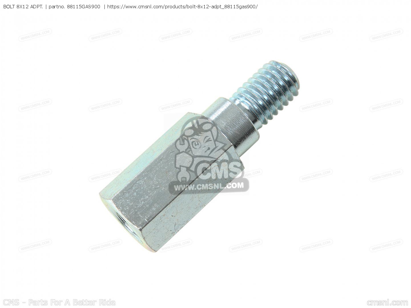 88115GAS900: BOLT 8X12 ADPT. Honda - buy the 88115-GAS-900 at CMSNL