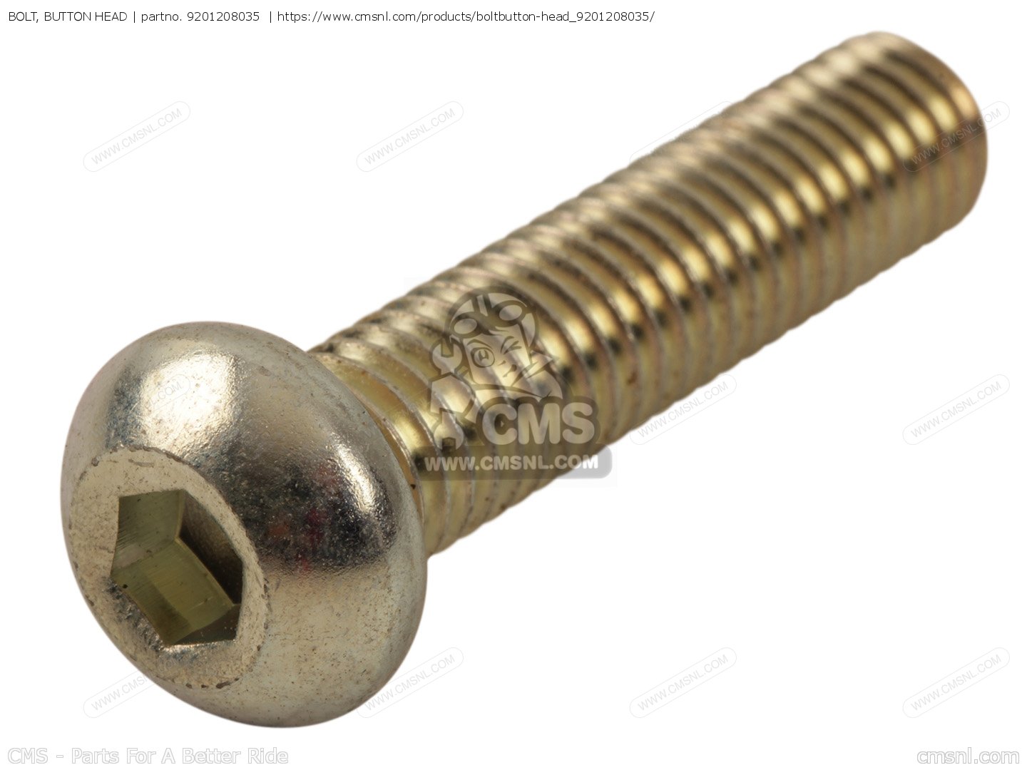 9201208035: BOLT, BUTTON HEAD Yamaha - buy the 92012-08035-00 at CMSNL