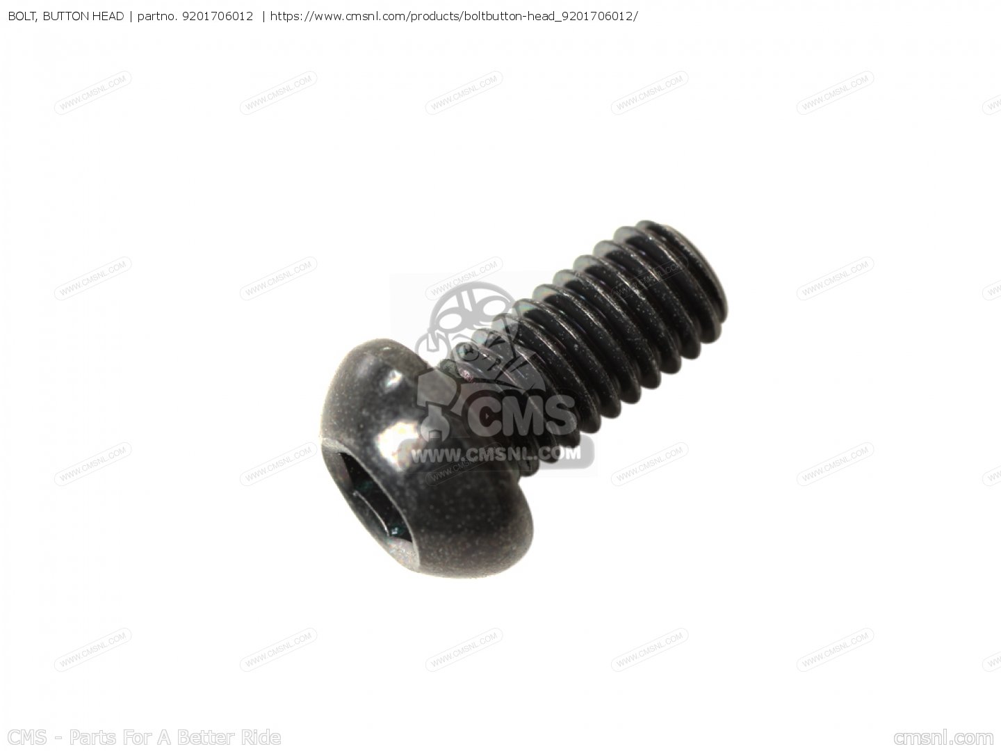 9201706012: BOLT, BUTTON HEAD Yamaha - buy the 92017-06012-00 at CMSNL