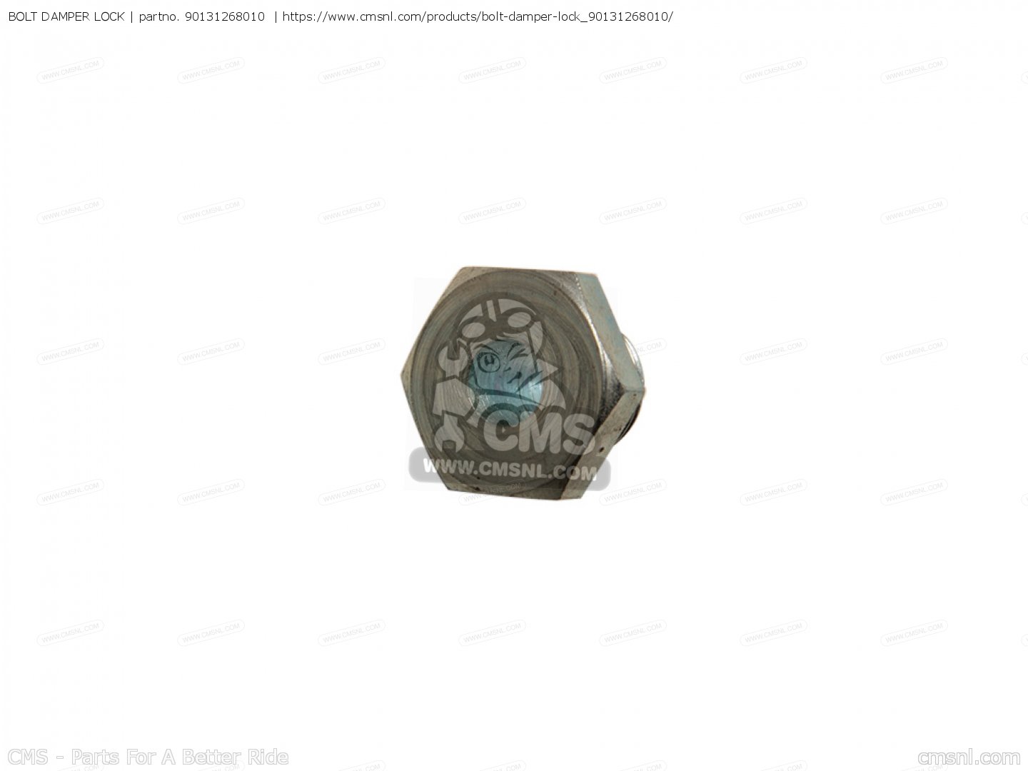 BOLT DAMPER LOCK for CB350K0 SUPER SPORT 1968 USA - order at CMSNL