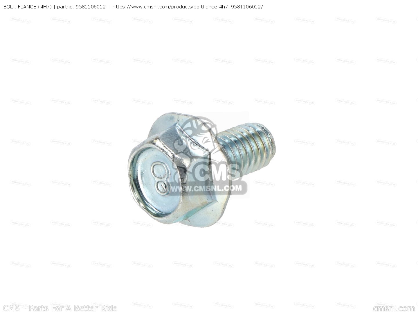 9581106012: BOLT, FLANGE (4H7) Yamaha - kaufen Sie den 95811-06012-00 bei CMSNL