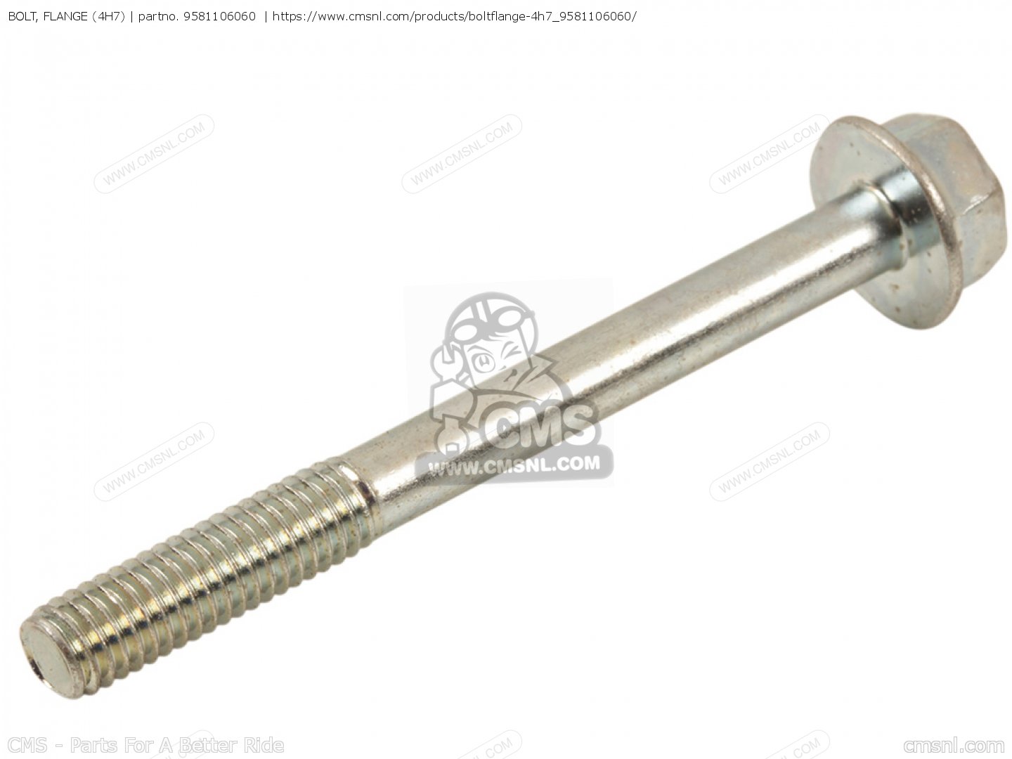 9581106060: BOLT, FLANGE (4H7) Yamaha - buy the 95811-06060-00 at CMSNL