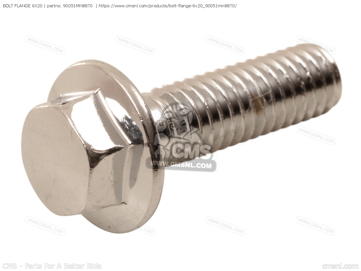 90051MN8870: BOLT FLANGE 6X20 Honda - buy the 90051-MN8-870 at CMSNL