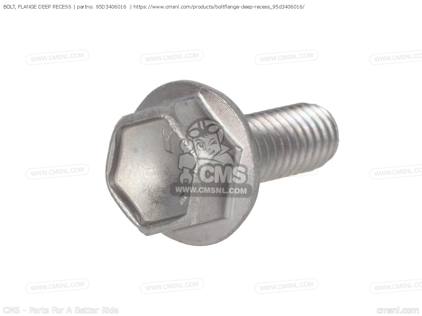 95D3406016: BOLT, FLANGE DEEP RECESS Yamaha - buy the 95D34-06016-00 at ...