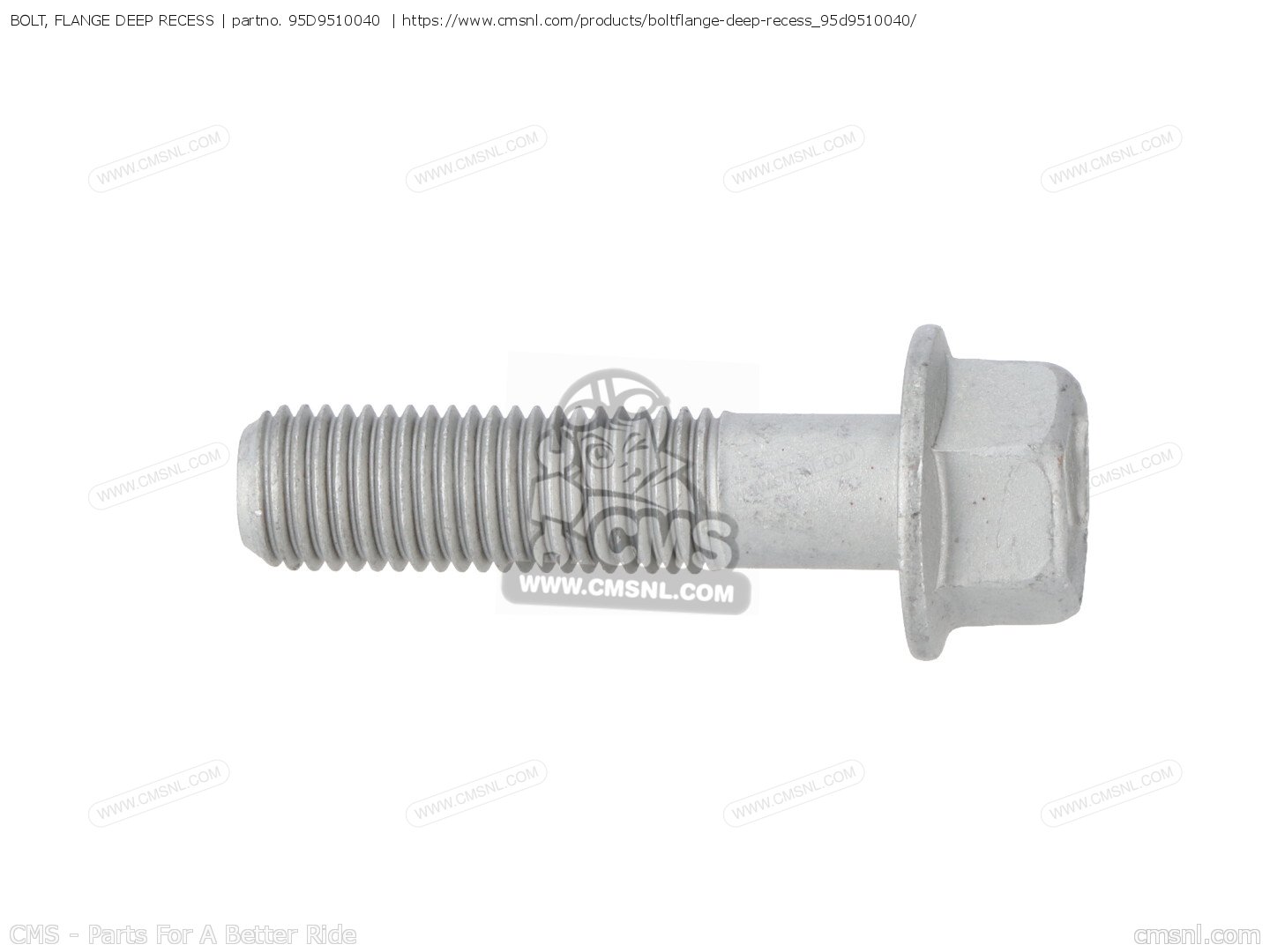 95D9510040: BOLT, FLANGE DEEP RECESS Yamaha - buy the 95D95-10040-00 at ...