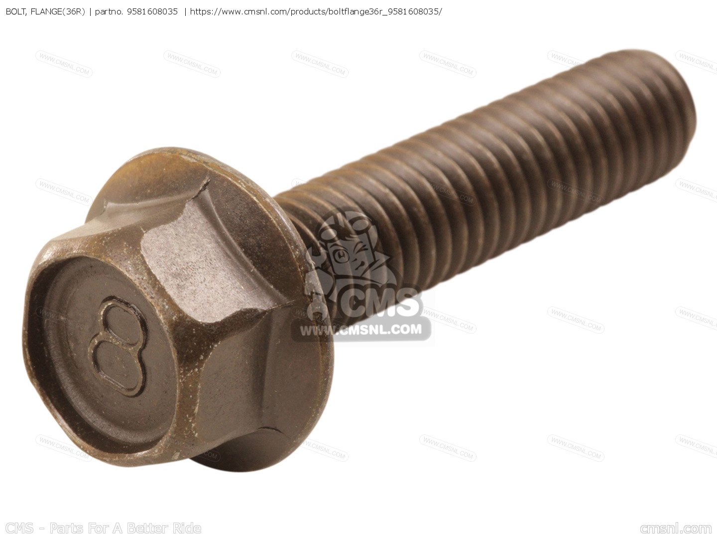 9581608035: BOLT, FLANGE(36R) Yamaha - buy the 95816-08035-00 at CMSNL