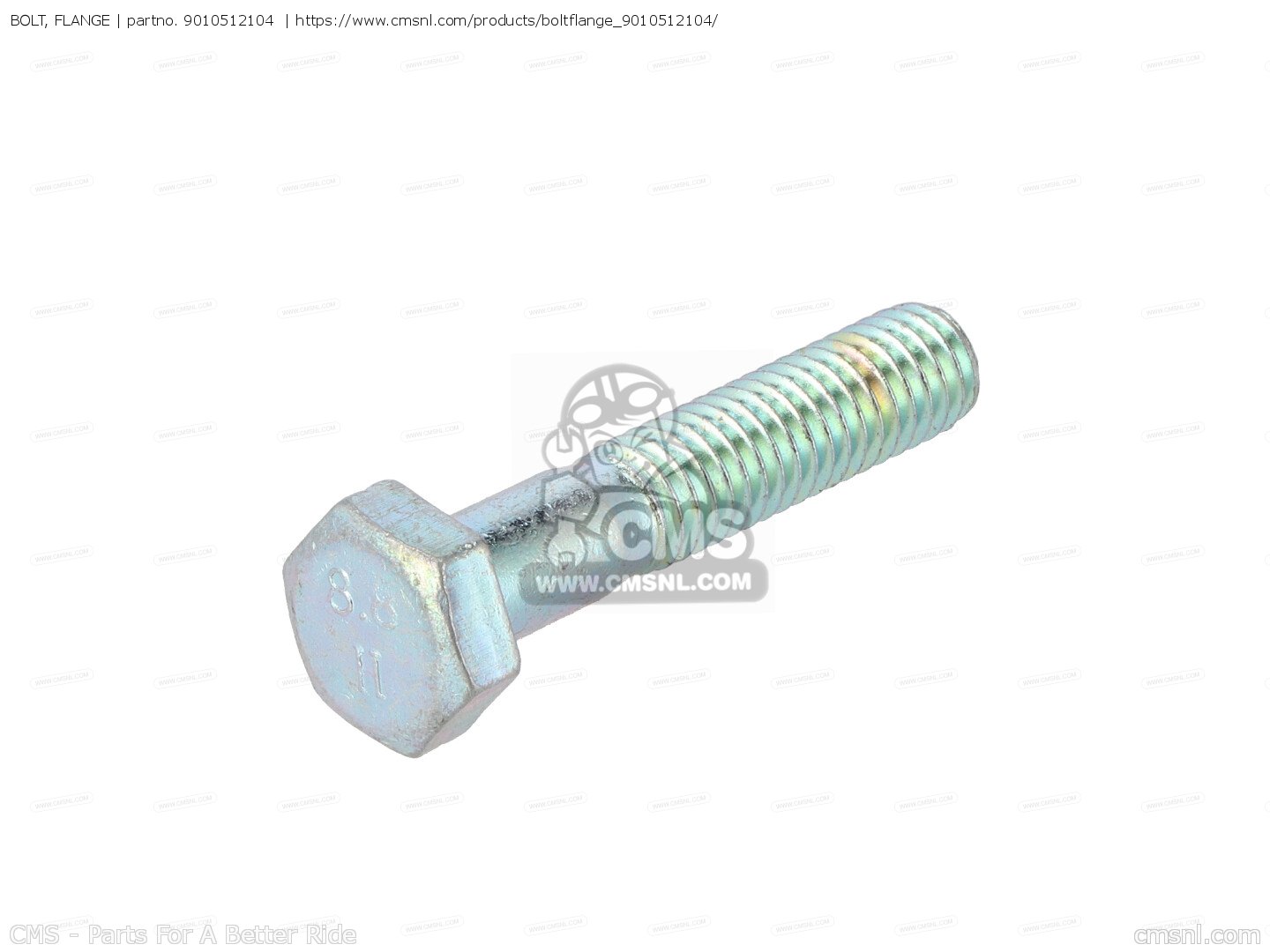 9010512104: BOLT, FLANGE Yamaha - buy the 90105-12104-00 at CMSNL