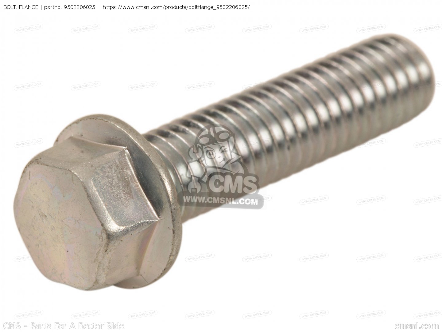 9502206025: BOLT, FLANGE Yamaha - buy the 95022-06025-00 at CMSNL