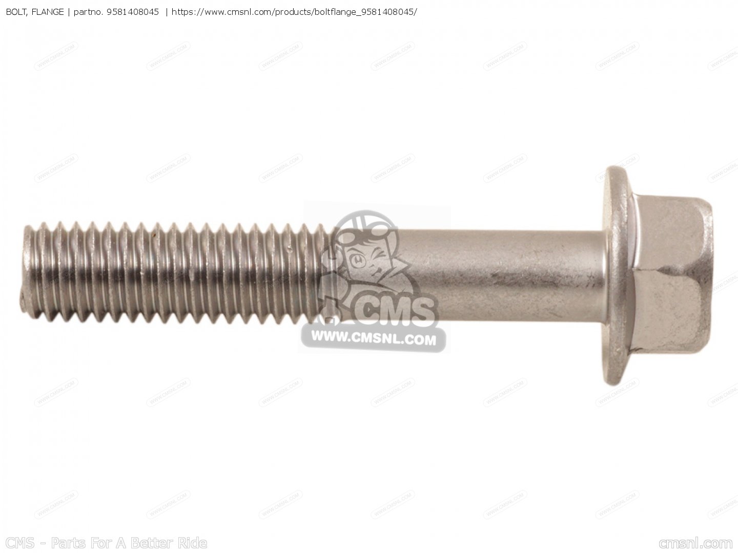 9581408045: BOLT, FLANGE Yamaha - buy the 95814-08045-00 at CMSNL