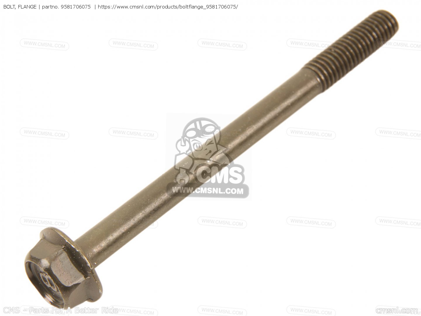 9581706075: BOLT, FLANGE Yamaha - buy the 95817-06075-00 at CMSNL