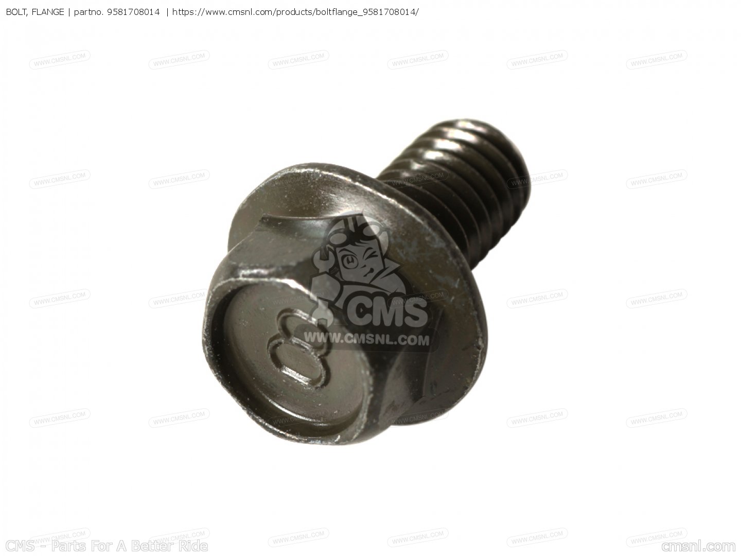 9581708014: BOLT, FLANGE Yamaha - buy the 95817-08014-00 at CMSNL