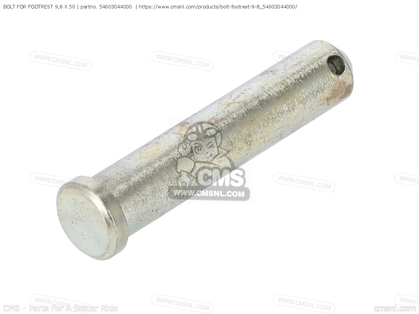 54603044000: BOLT FOR FOOTREST 9,8 X 50 KTM - buy the 54603044000 at CMSNL