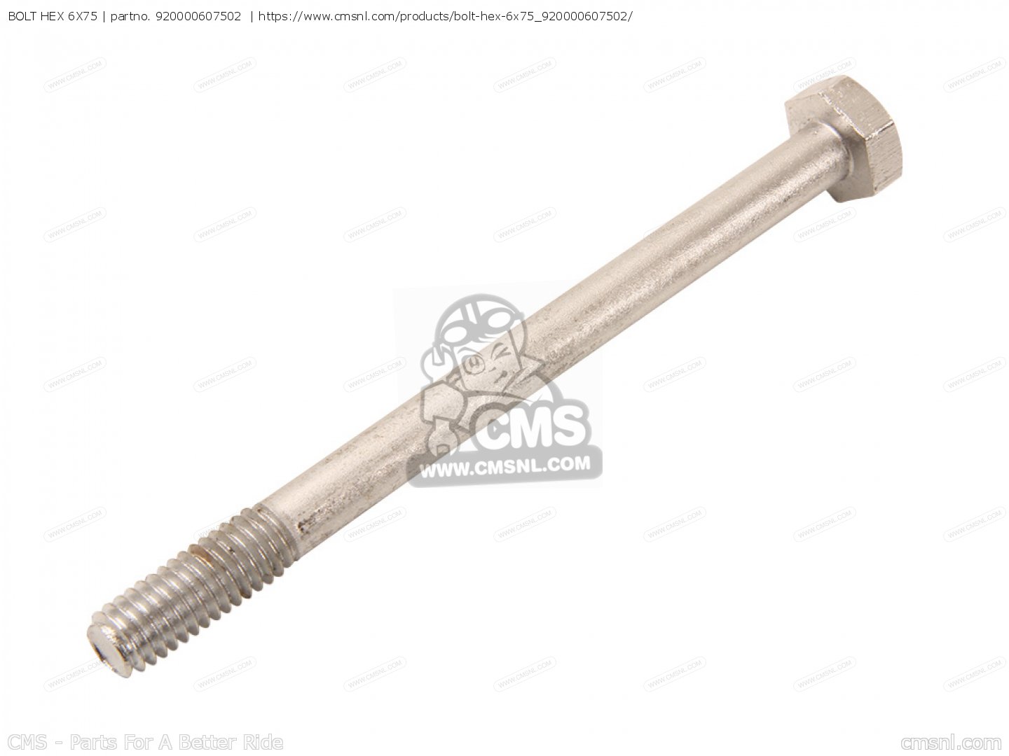 BOLT HEX 6X75 for C100 GENERAL EXPORT - order at CMSNL