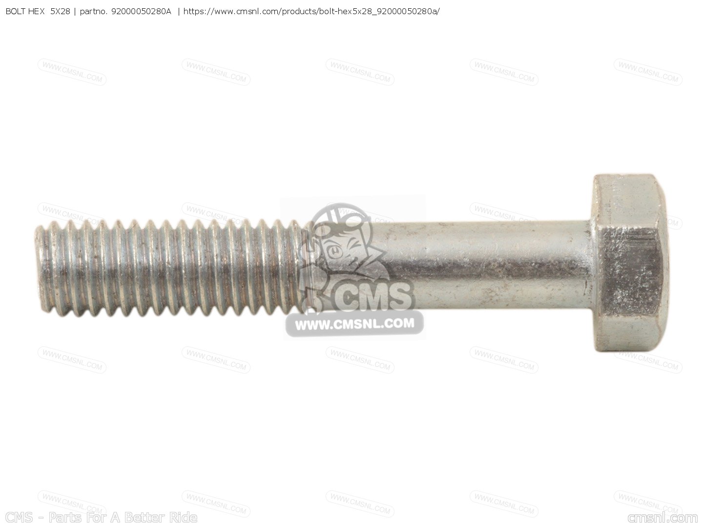 BOLT HEX 5X28 for CB900FC BOL D'OR - order at CMSNL