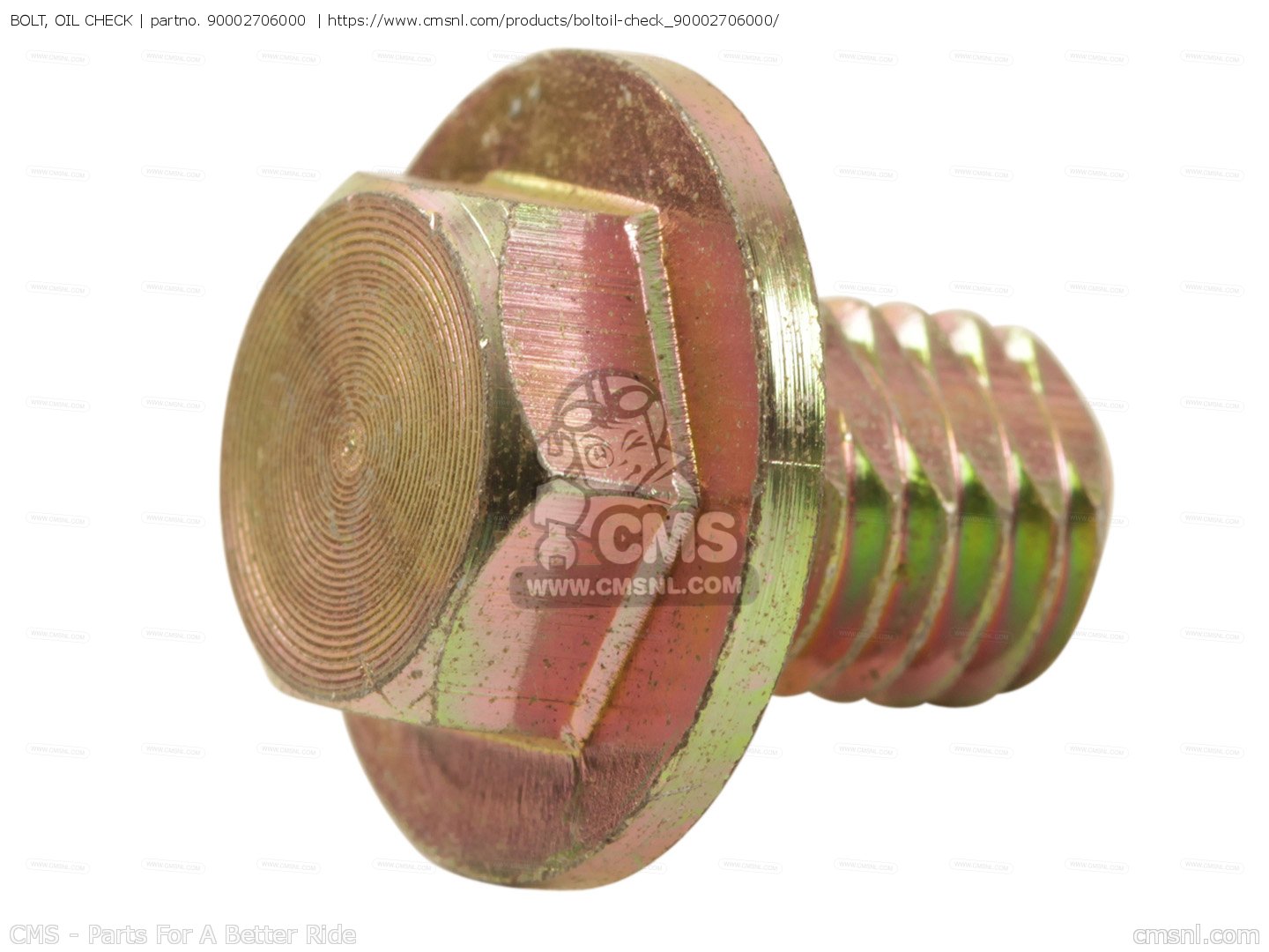90002706000: BOLT, OIL CHECK Honda - buy the 90002-706-000 at CMSNL