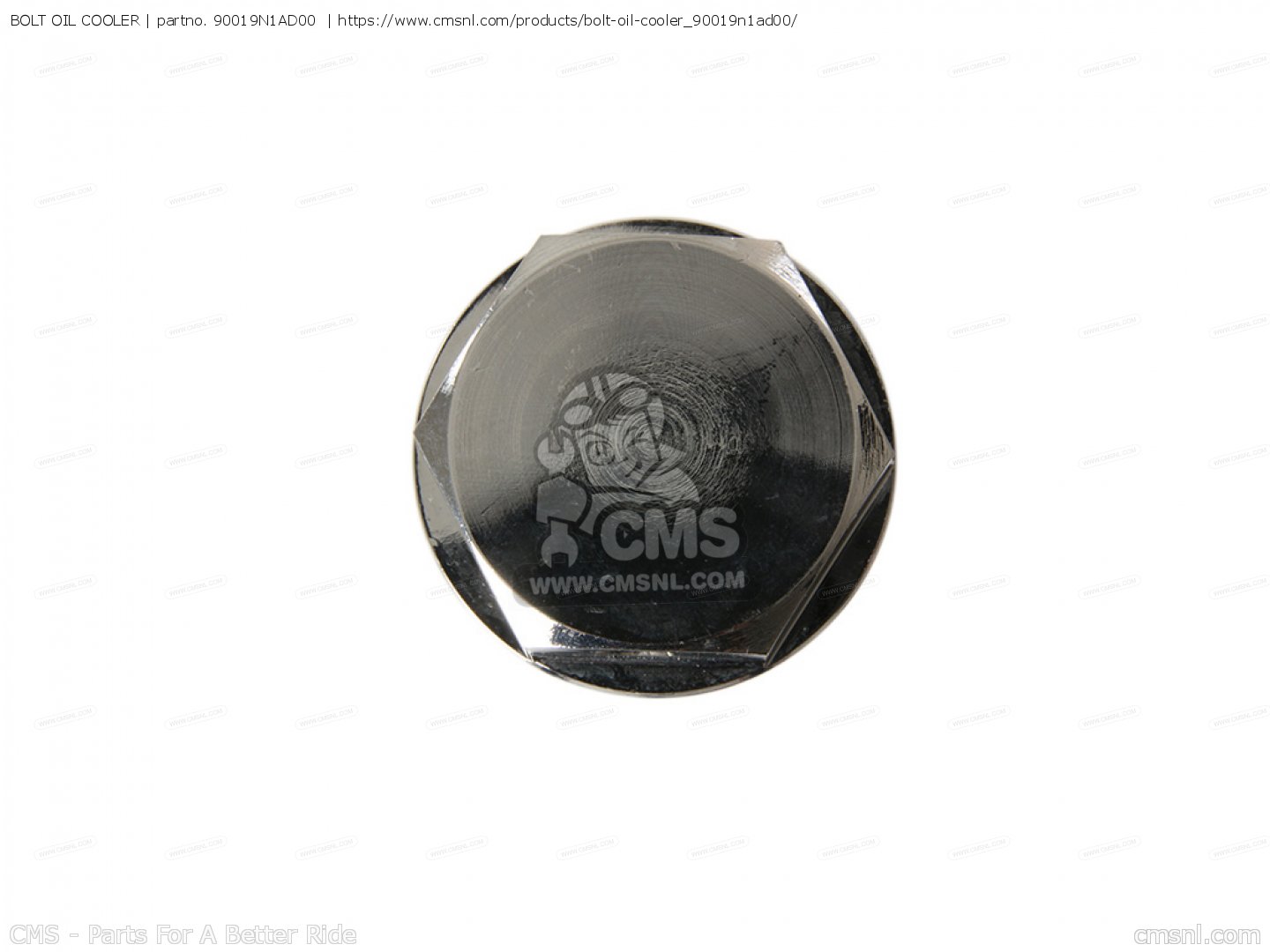 90019N1AD00: BOLT OIL COOLER Honda - buy the 90019-N1A-D00 at CMSNL