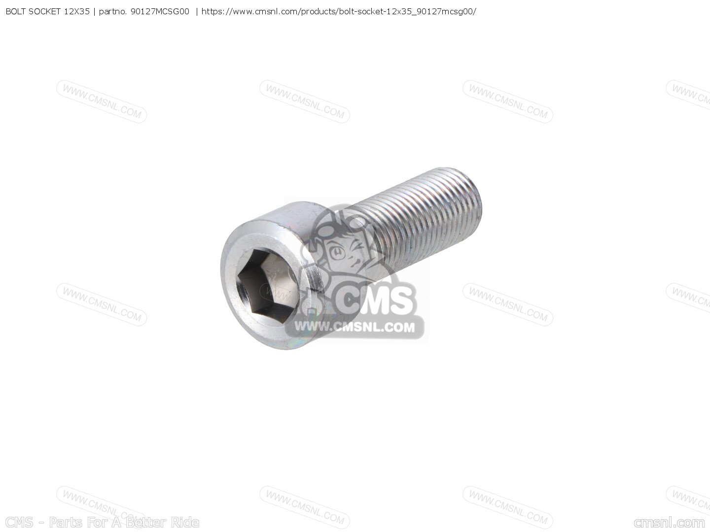 90127MCSG00: BOLT SOCKET 12X35 Honda - buy the 90127-MCS-G00 at CMSNL