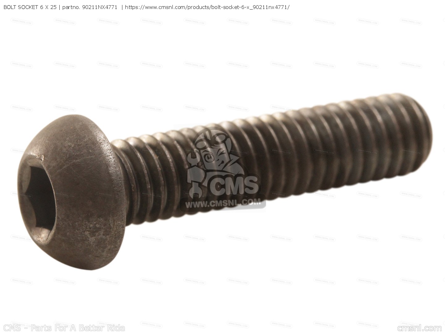 90211NX4771: Bolt Socket 6 X 25 Honda - buy the 90211-NX4-771 at CMSNL