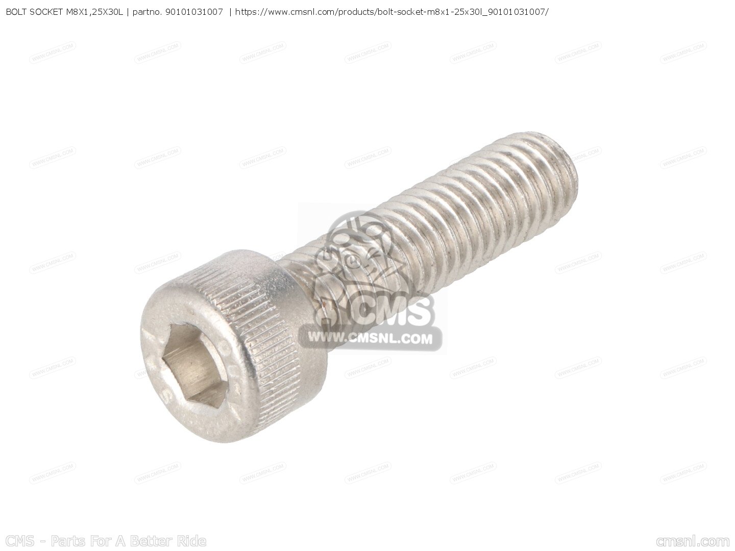 90101031007: BOLT SOCKET M8X1,25X30L KTM - buy the 90101031007 at CMSNL