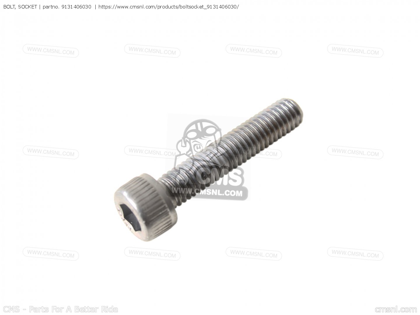 9131406030: BOLT, SOCKET Yamaha - buy the 91314-06030-00 at CMSNL