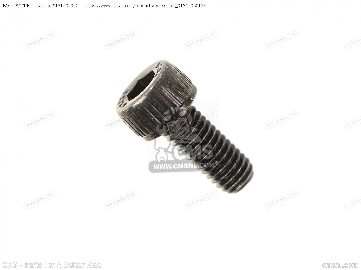 9131705012: BOLT, SOCKET Yamaha - buy the 91317-05012-00 at CMSNL