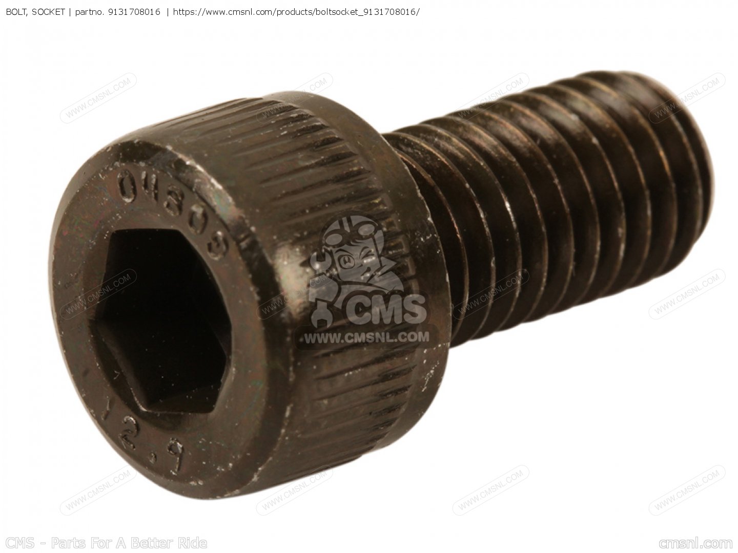 9131708016: BOLT, SOCKET Yamaha - buy the 91317-08016-00 at CMSNL