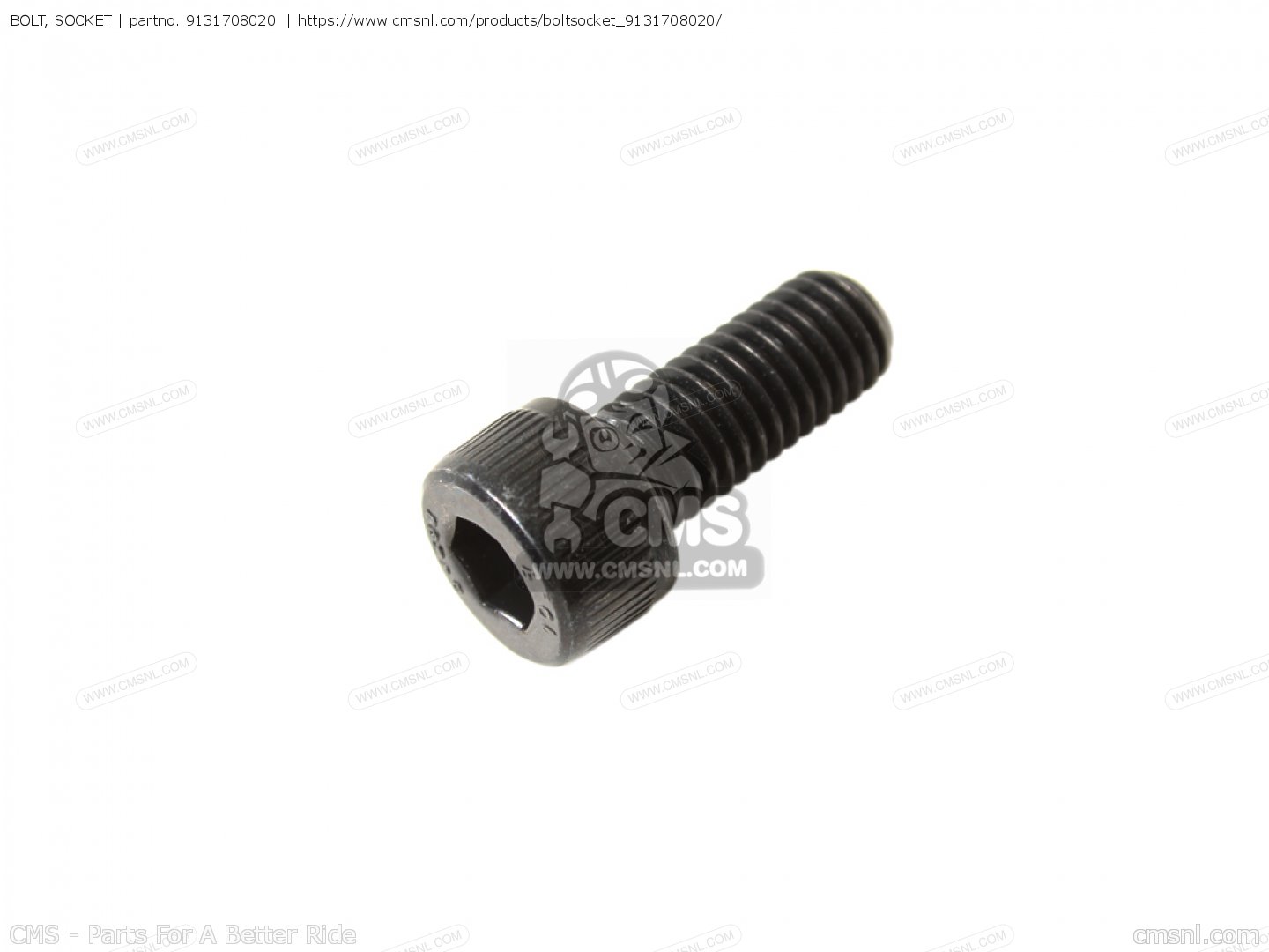 9131708020: BOLT, SOCKET Yamaha - buy the 91317-08020-00 at CMSNL