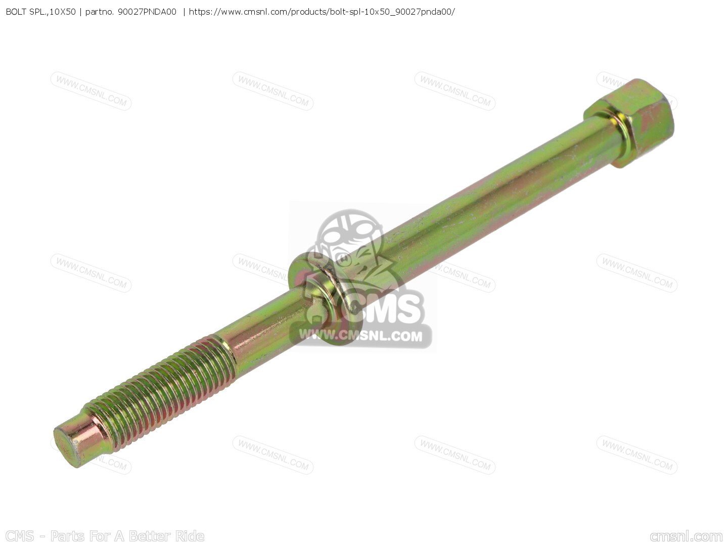 90027PNDA00: Bolt Spl.,10x50 Honda - buy the 90027-PND-A00 at CMSNL