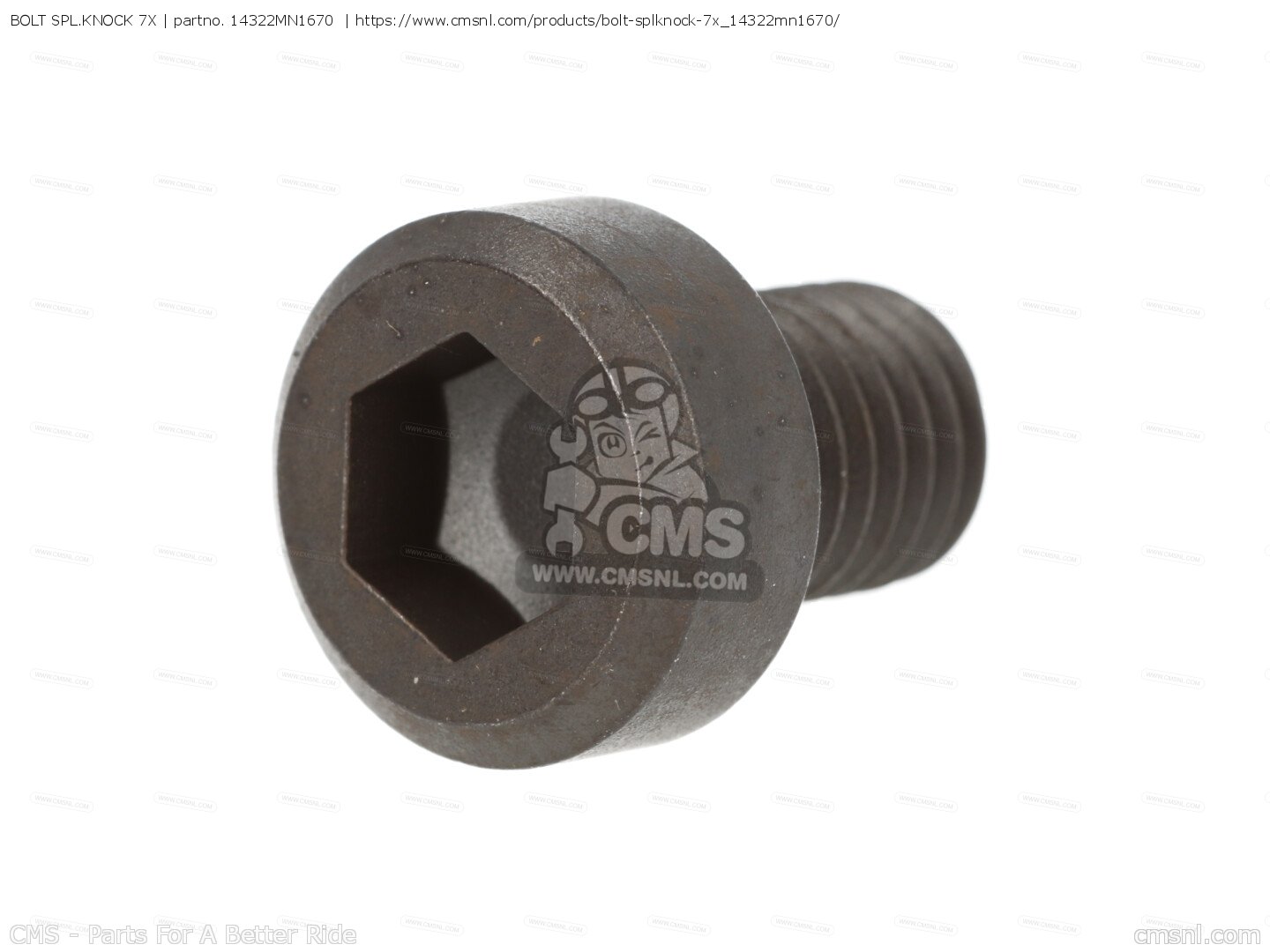 14322MN1670: BOLT SPL.KNOCK 7X Honda - buy the 14322-MN1-670 at CMSNL