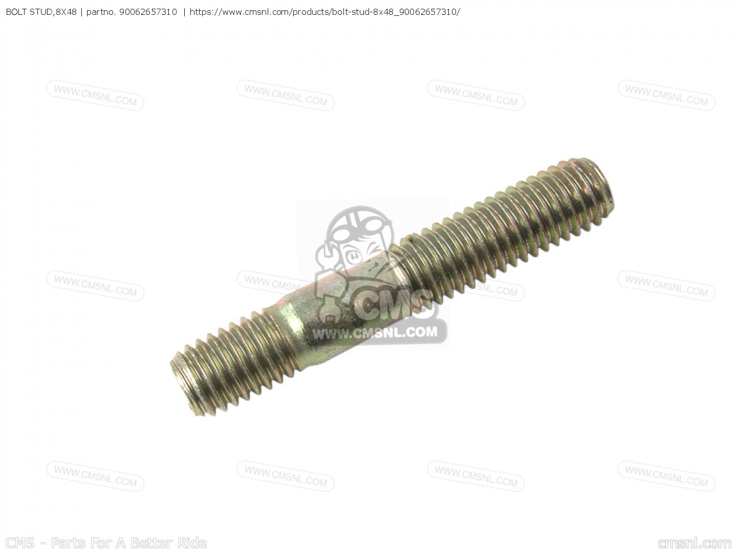 90062657310: BOLT STUD,8X48 Honda - buy the 90062-657-310 at CMSNL